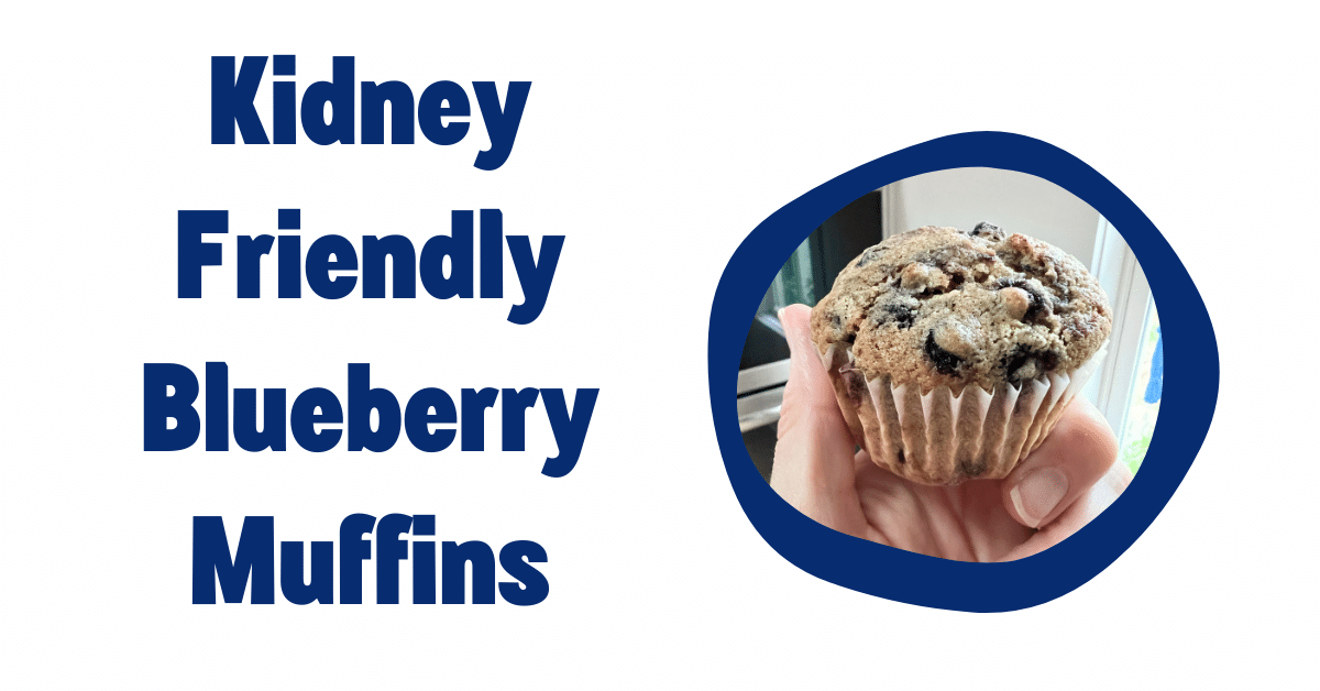 Kidney Friendly Blueberry Muffins | Kidney Foodie